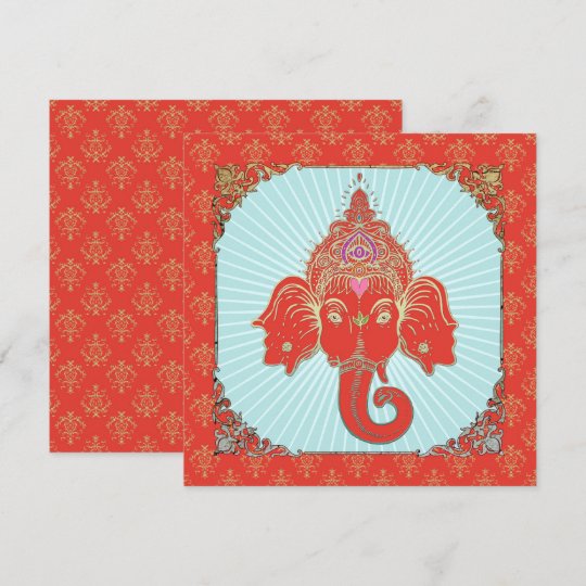 GANESHA Indian God - Invitation Card | Zazzle.com