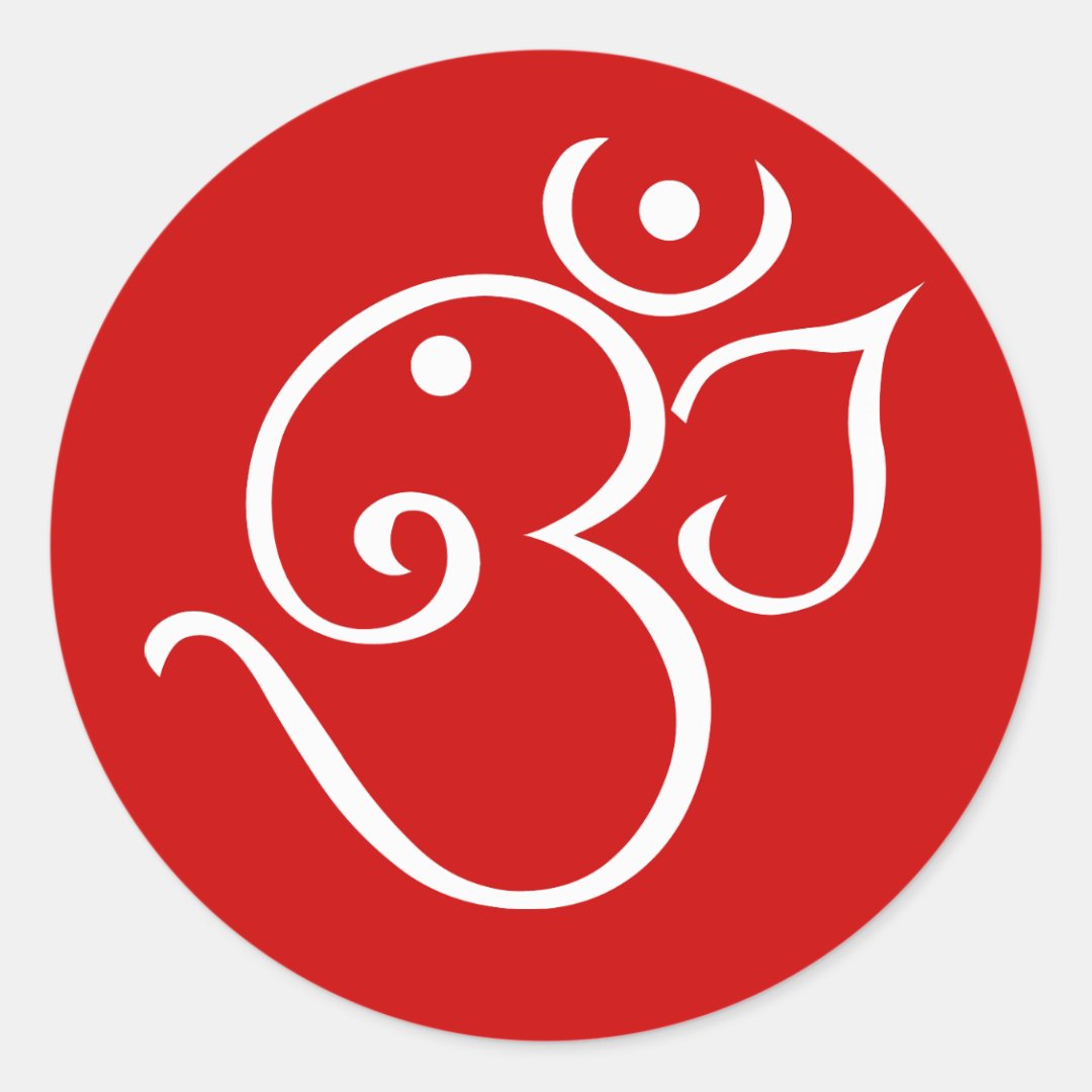 Ganesha Om Style Design Classic Round Sticker | Zazzle