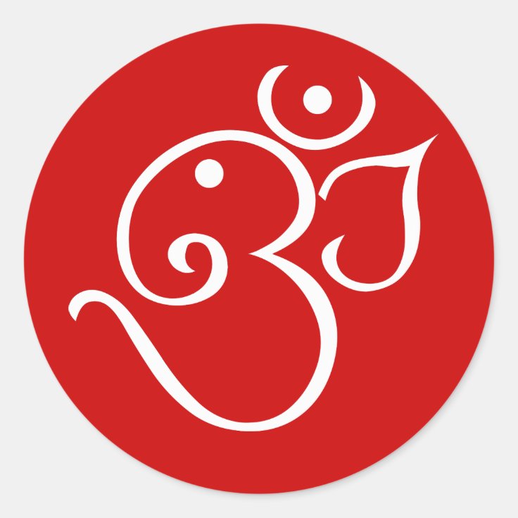 Ganesha Om Style Design Classic Round Sticker | Zazzle