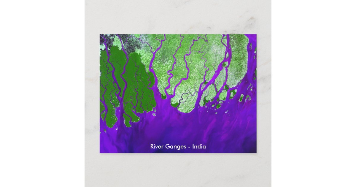 Ganges River Delta Satellite Image - India Postcard | Zazzle