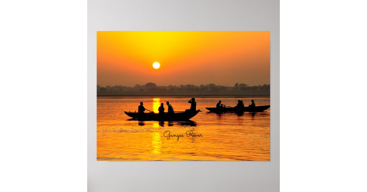 Ganges River, picturesque landscape photo Poster | Zazzle
