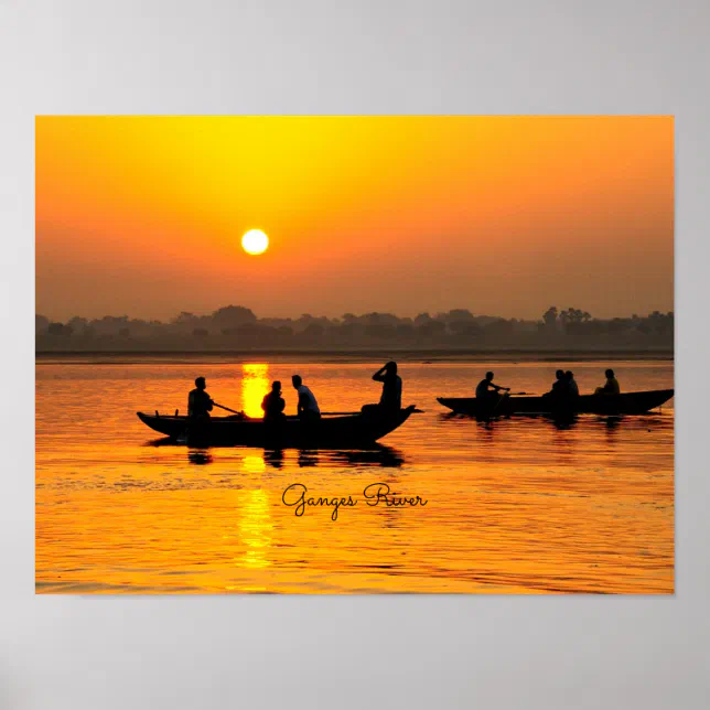 Ganges River, picturesque landscape photo Poster | Zazzle