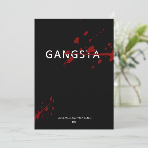 GANGSTA CARD - JAILMATECARDS.CO.UK - BIRTHDAY FUN | Zazzle