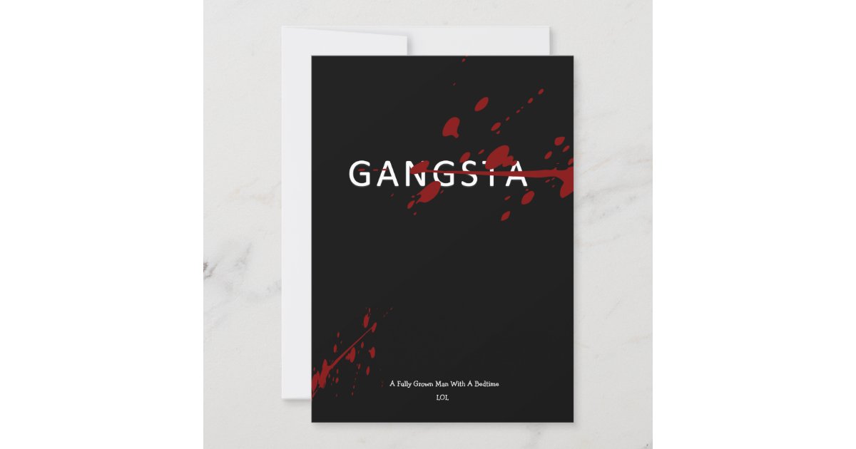 GANGSTA CARD - JAILMATECARDS.CO.UK - BIRTHDAY FUN | Zazzle