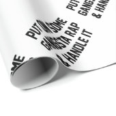 Gangsta Rap & Handle It Wrapping Paper | Zazzle