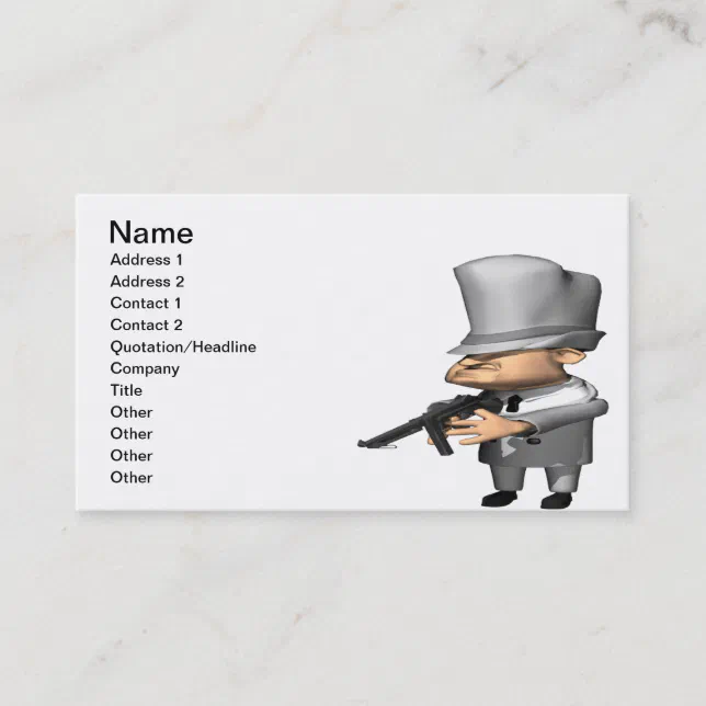 Gangster Business Card | Zazzle