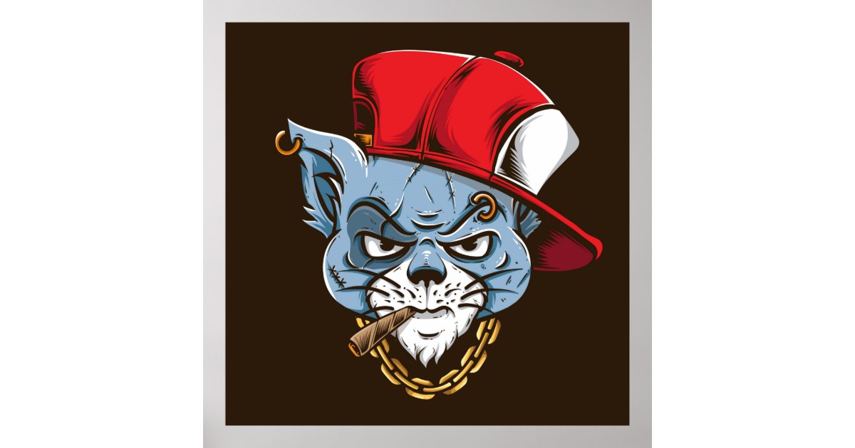 Gangster Cat Poster | Zazzle
