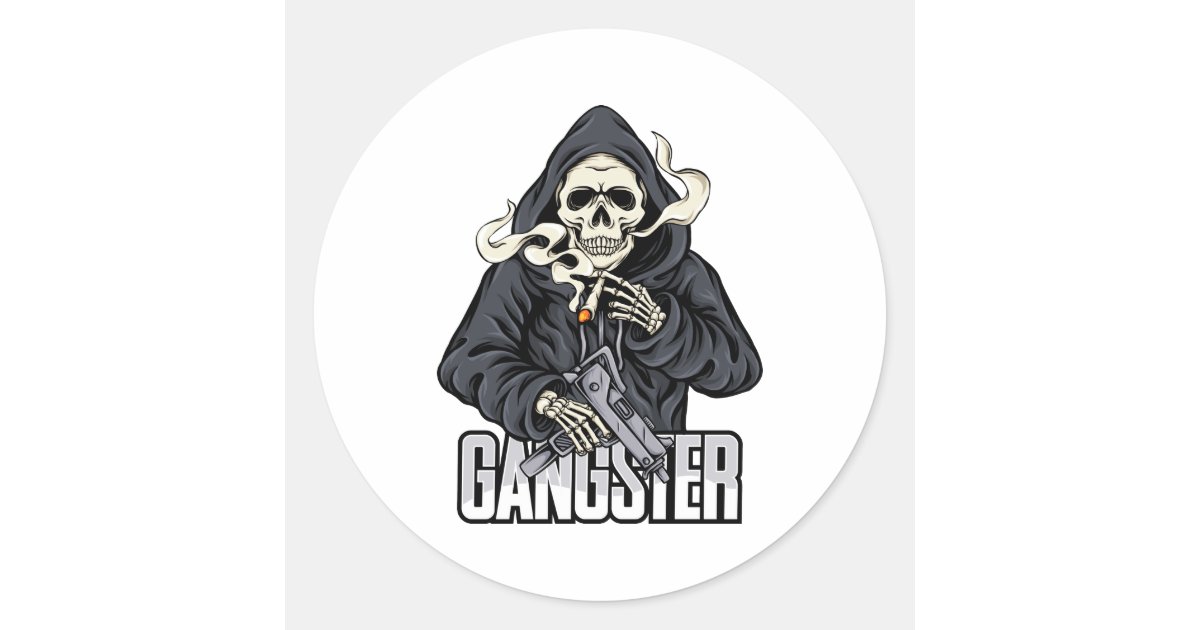 Gangster Classic Round Sticker | Zazzle