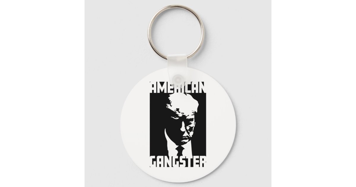 Gangster - Iconic Trump Mugshot Artwork Keychain | Zazzle