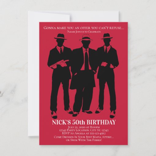 Gangster Party Invitations | Zazzle