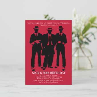 Gangster Party Invitations | Zazzle
