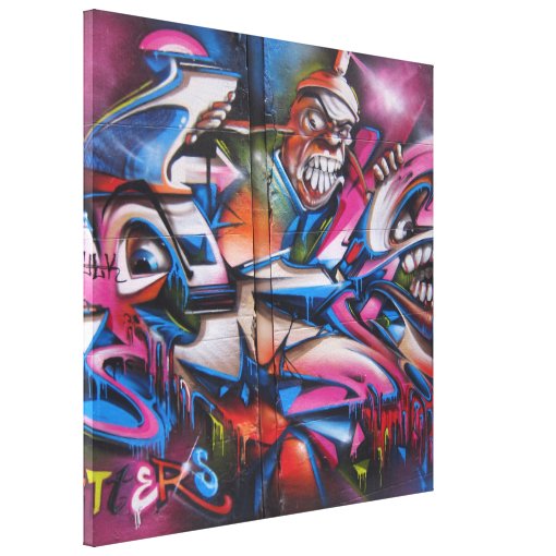 Gangster rapper urban graffiti Street art Canvas Print | Zazzle