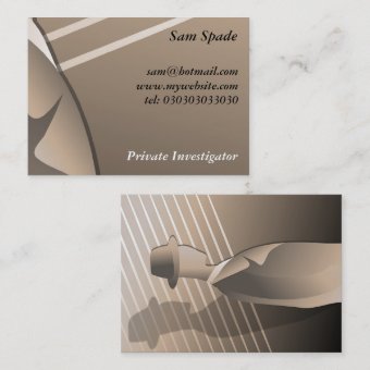 Gangster, Sam Spade Business Card | Zazzle