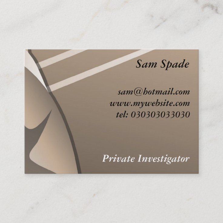 Gangster, Sam Spade Business Card | Zazzle