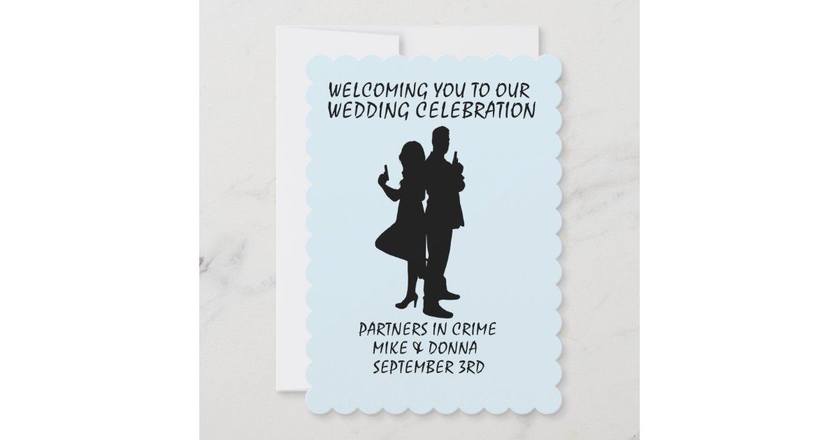 GANGSTER THEME WEDDING INVITATIONS | Zazzle