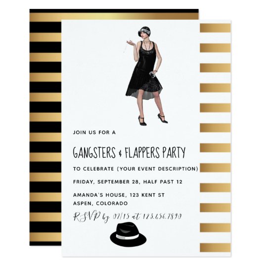 Gangsters and Flappers Party Invitation | Zazzle.com