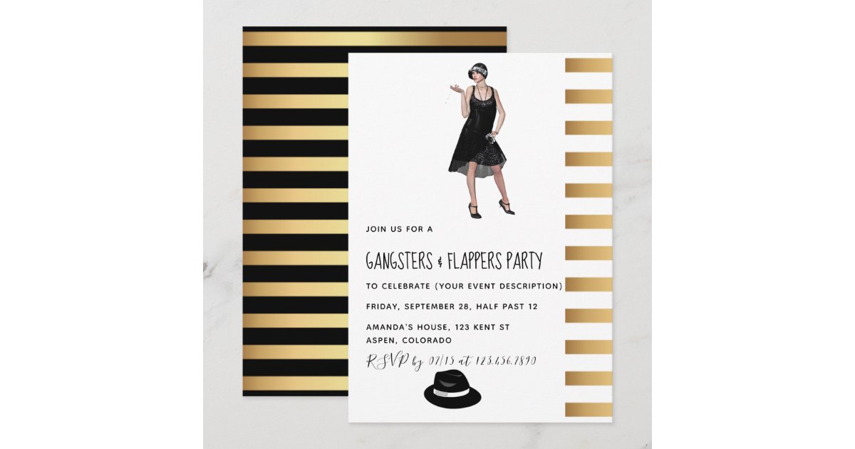 Gangsters and Flappers Party Invitation | Zazzle