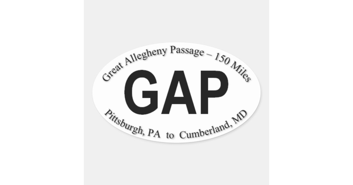 GAP Trail Sticker - Sheet of 4 stickers | Zazzle