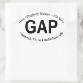 GAP Trail Sticker - Sheet of 4 stickers | Zazzle