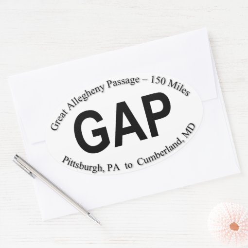 GAP Trail Sticker - Sheet of 4 stickers | Zazzle