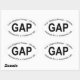 GAP Trail Sticker - Sheet of 4 stickers | Zazzle