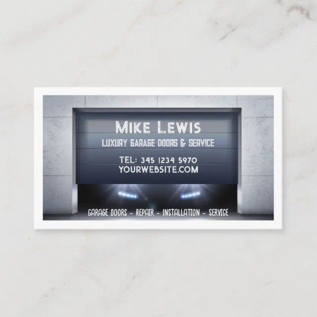Garage Door Business Card | Zazzle