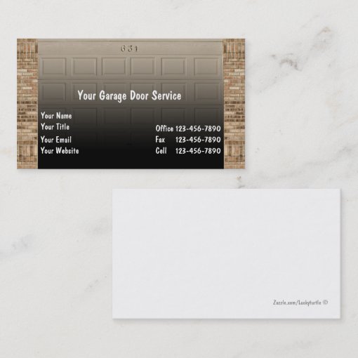 Garage Door Business Cards | Zazzle