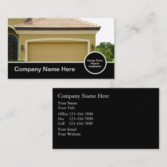 Garage Door Business Cards | Zazzle