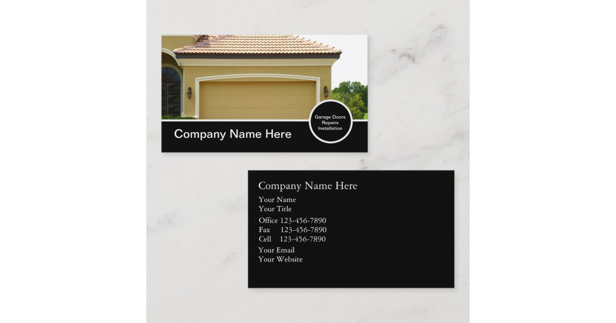 Garage Door Business Cards | Zazzle