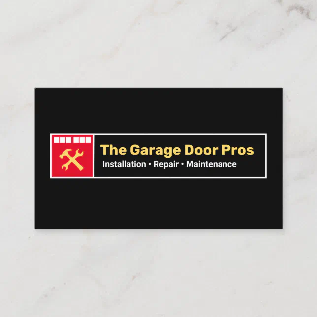 Garage Door Installer and Repair Business Card | Zazzle