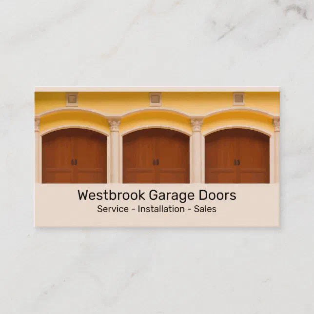 Garage Door Modern Business Cards | Zazzle