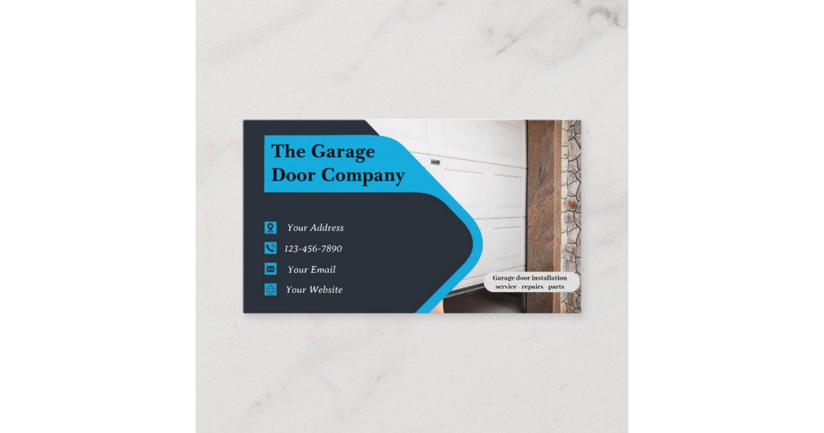 Garage Door Repair Service Business Card | Zazzle