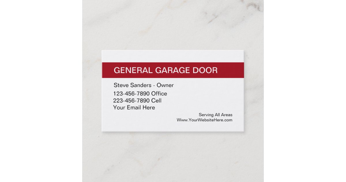 Garage Door Business Cards