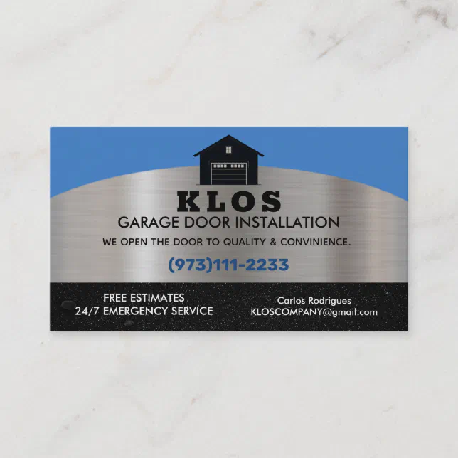 Garage Door Slogans Business Card | Zazzle