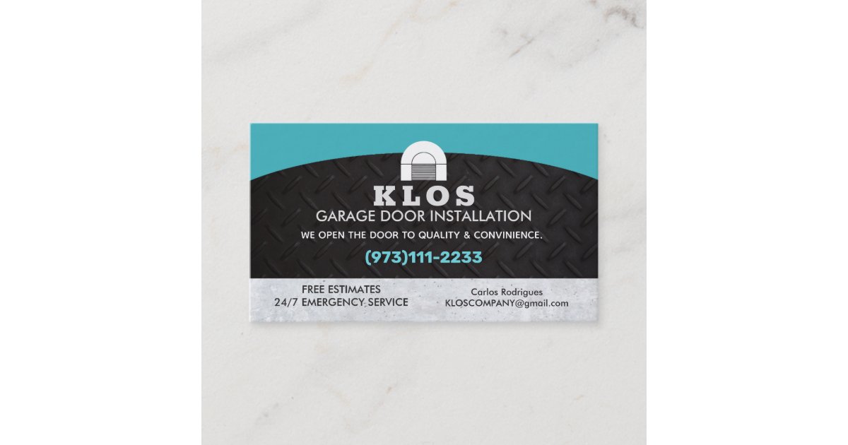 Garage Door Slogans Business Card | Zazzle