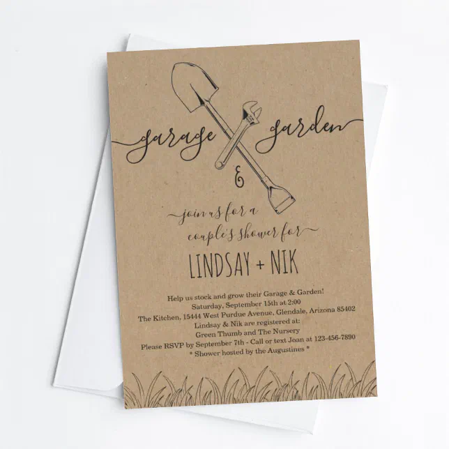 Garage & Garden Bridal / Couple's Shower Invitation | Zazzle