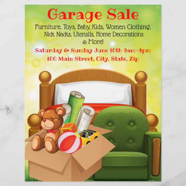 Garage Sale Promotional Flyer | Zazzle