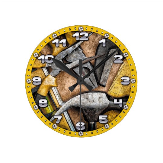 Garage Tools Man Cave Wall Clock | Zazzle.com