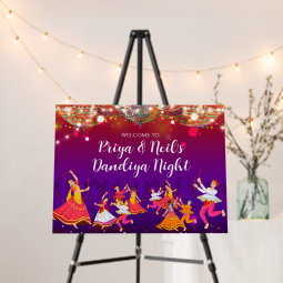 Garba welcome sign & Wedding Dandiya Night Welcome | Zazzle