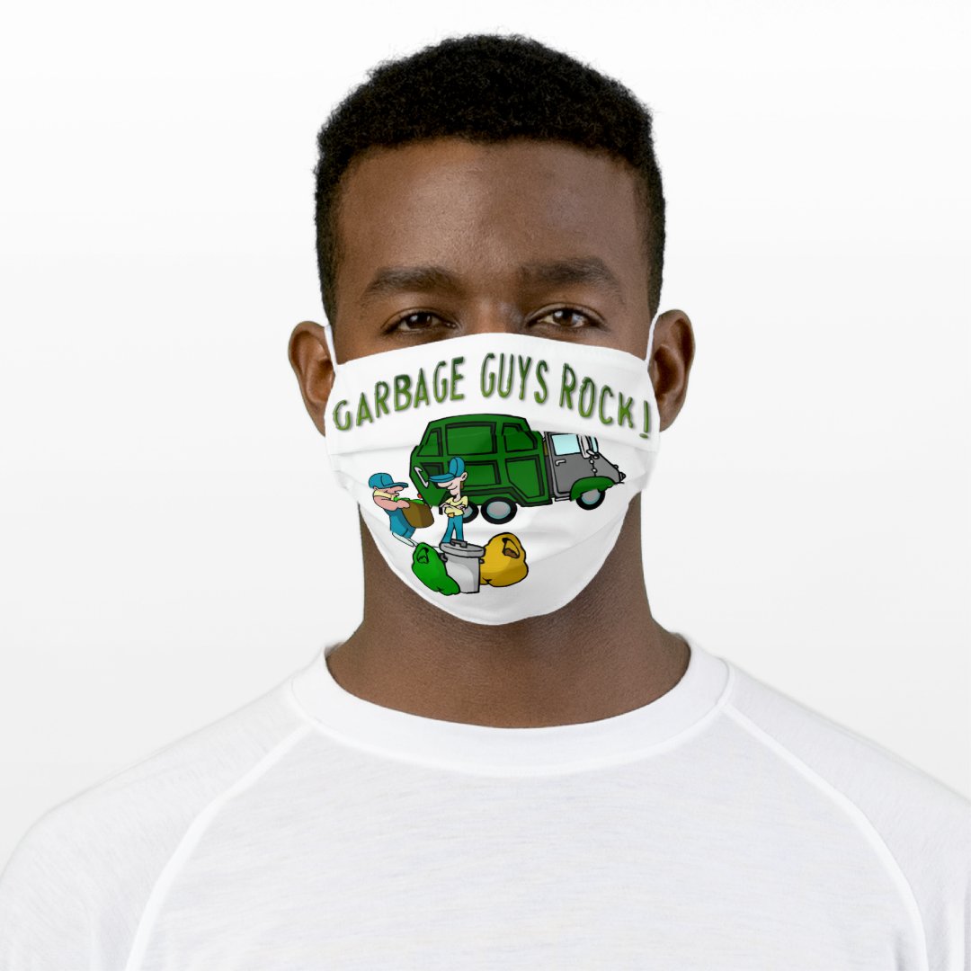 Garbage guys rock garbage truck face mask | Zazzle