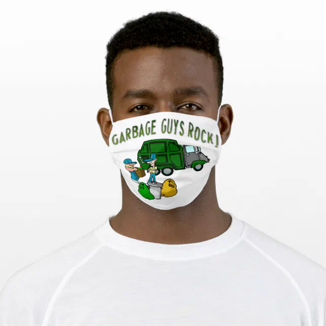 Garbage guys rock garbage truck face mask | Zazzle