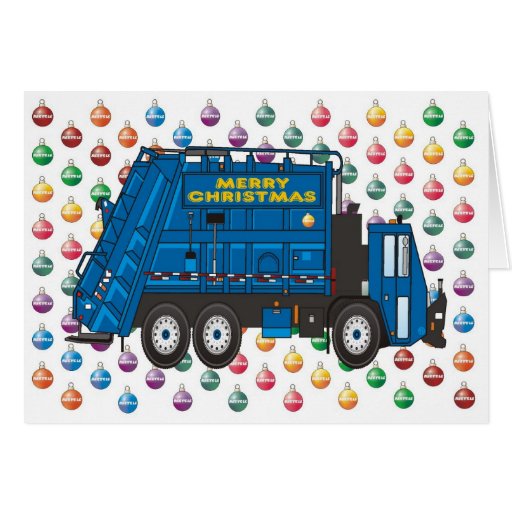Garbage Truck Christmas Greeting Cards | Zazzle