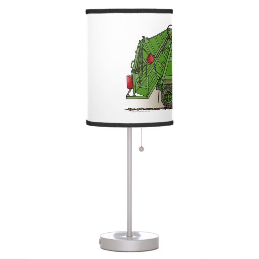 Garbage Truck Green Table Lamp | Zazzle