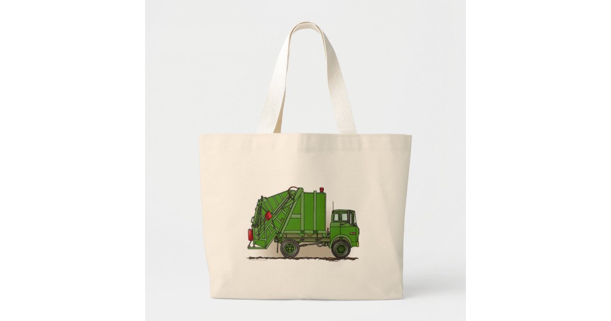 Garbage Truck Green Tote Bag | Zazzle.com