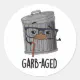 Garbaged Funny Trash Can Pun Classic Round Sticker | Zazzle