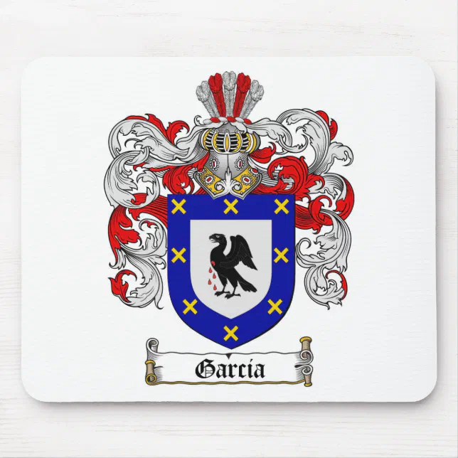 GARCIA FAMILY CREST - GARCIA COAT OF ARMS MOUSE PAD | Zazzle