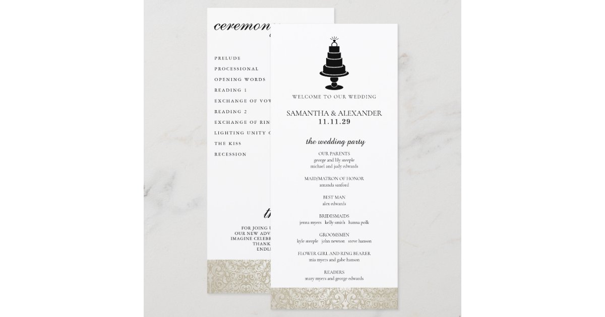 Garden Bee Ceremony Program | Zazzle