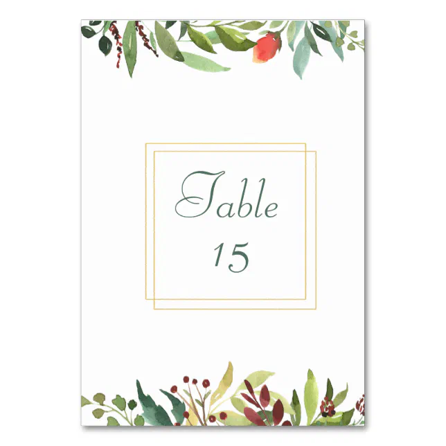 Garden Border Table Number | Zazzle
