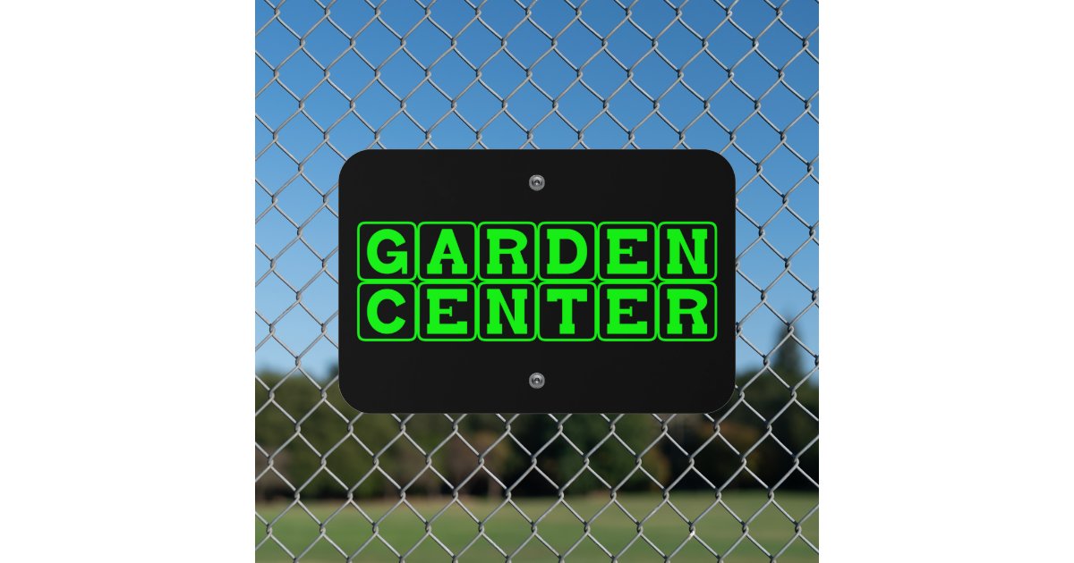 Garden Center Metal Sign | Zazzle