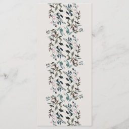 Garden Crest | Eggshell | Wedding 4 Course Menu | Zazzle
